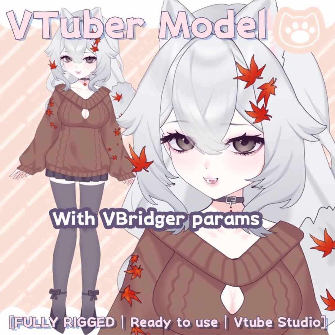 Live2d Vtuber Model | Autumn Leaf Dog | Fully Rigged | Vbridger - Etsy