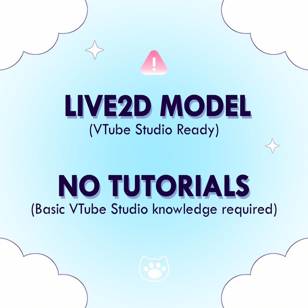 Modelo VTuber Live2D | Gato Peludo Incubus | Mais de 10 opções de ...