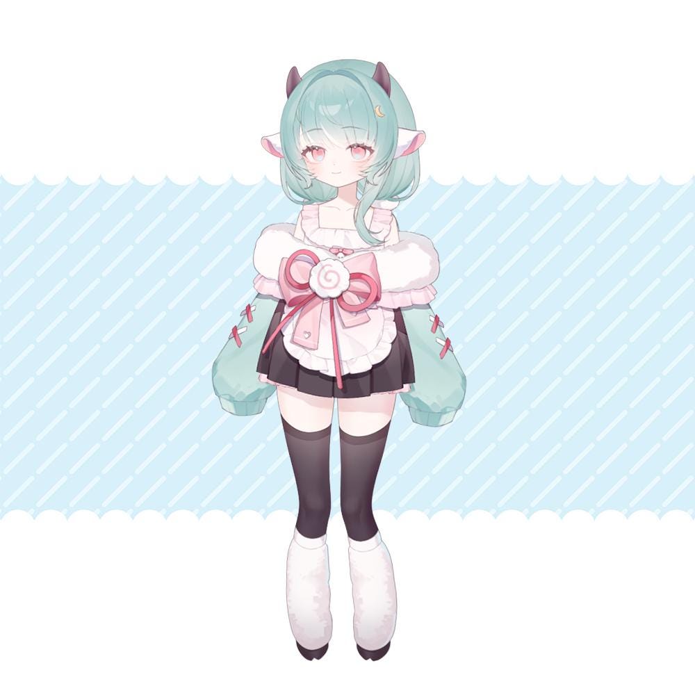 Modelo VTuber Live2D: Sleepy Lamb / Versión sin alternancia (Vtube ...