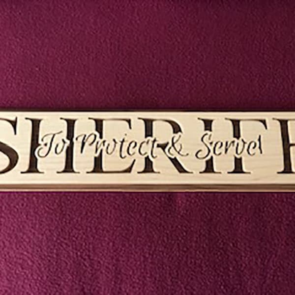 Sheriff Plaque - Etsy