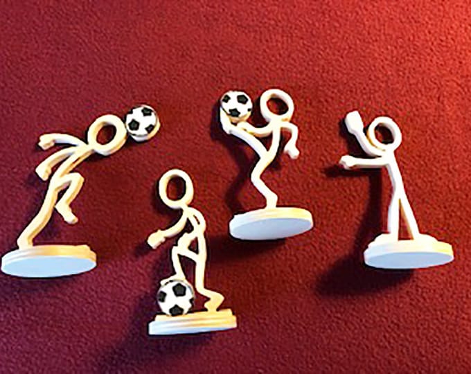 Soccer - Soccer Stick Figures - Soccer Game - Soccer Players - Etsy