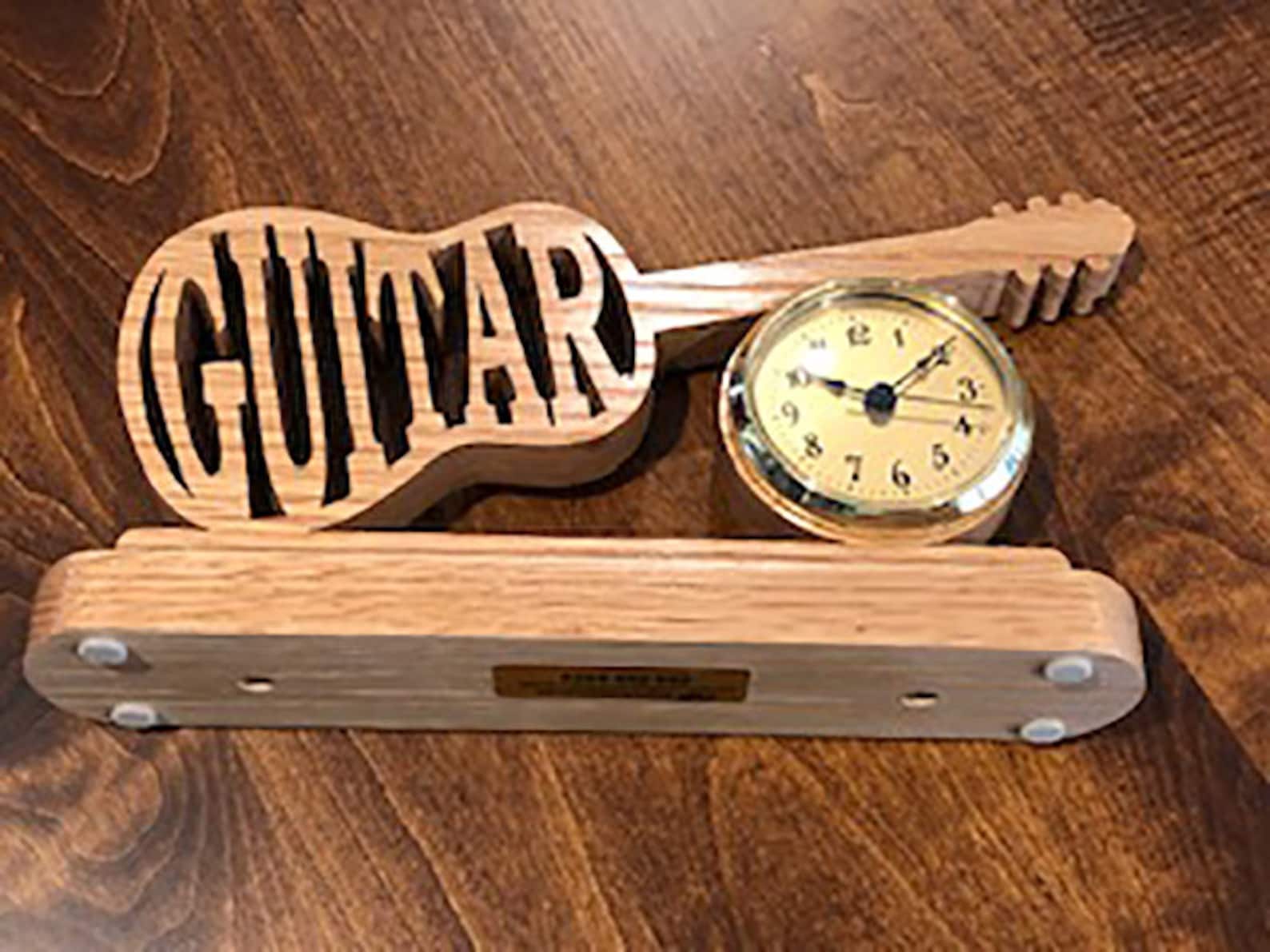 Guitar Guitar Clock Clock With Guitar - Etsy