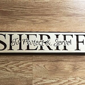 Sheriff - Sheriff Plaque - Police - Etsy