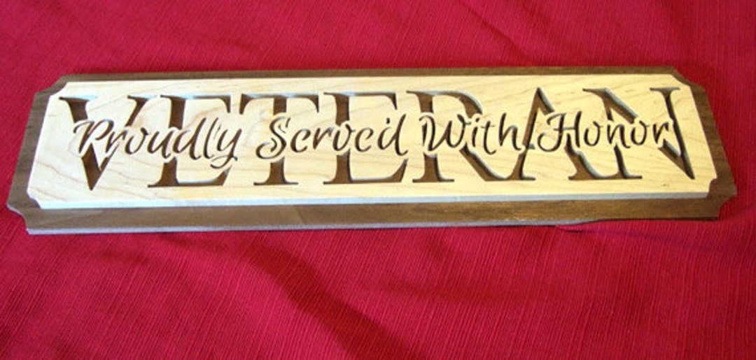 VETERAN - Proudly Served With Honor - Military Sign - Armed Forces ...