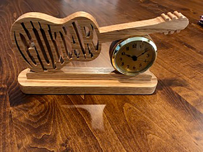 Guitar Guitar Clock Clock With Guitar - Etsy
