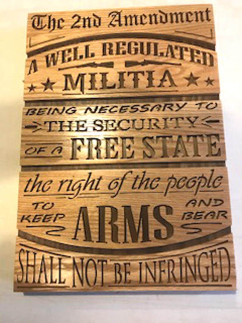 Second Amendment Plaque Constitution Gun Rights 2nd - Etsy