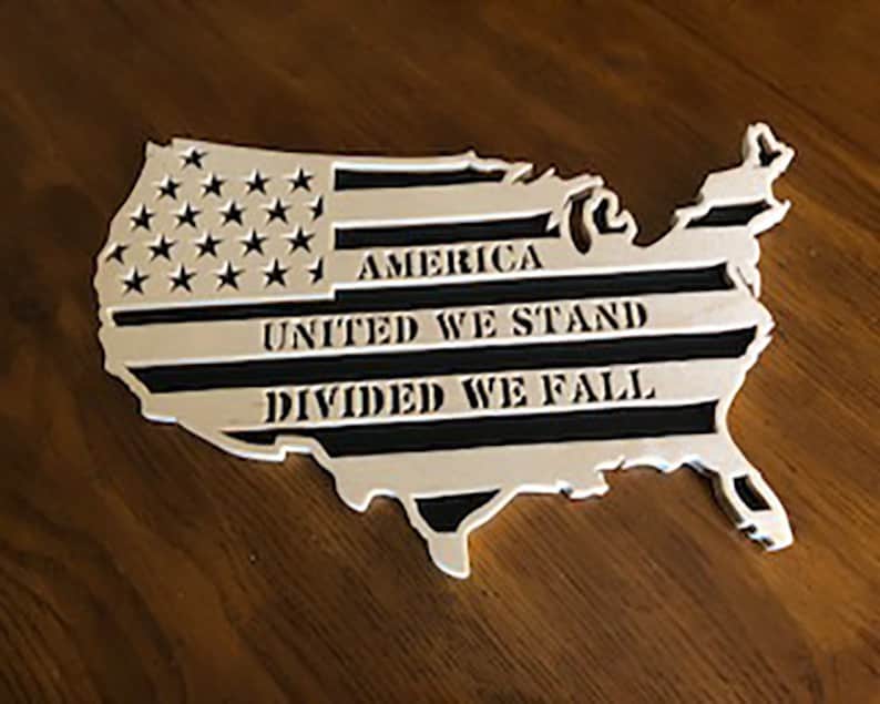 United States of America United We Stand Divided We Fall | Etsy