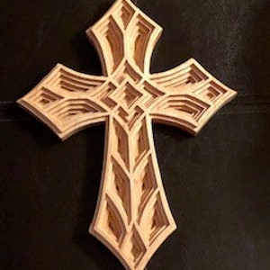 Cross - Layered Wooden Cross - Handmade Cross - Etsy