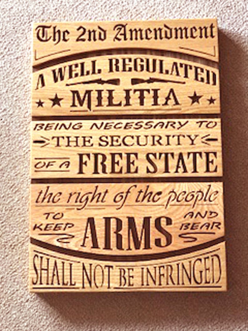 Second Amendment Plaque Constitution Gun Rights 2nd - Etsy