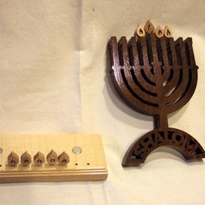 Hanukkah Menorah in Wood - Etsy