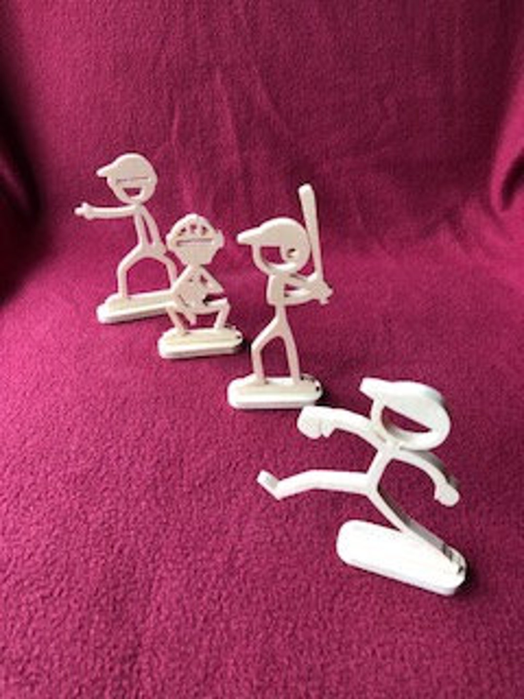 Baseball Stick Figures - Catcher - Umpire - Batter - Pitcher - Etsy