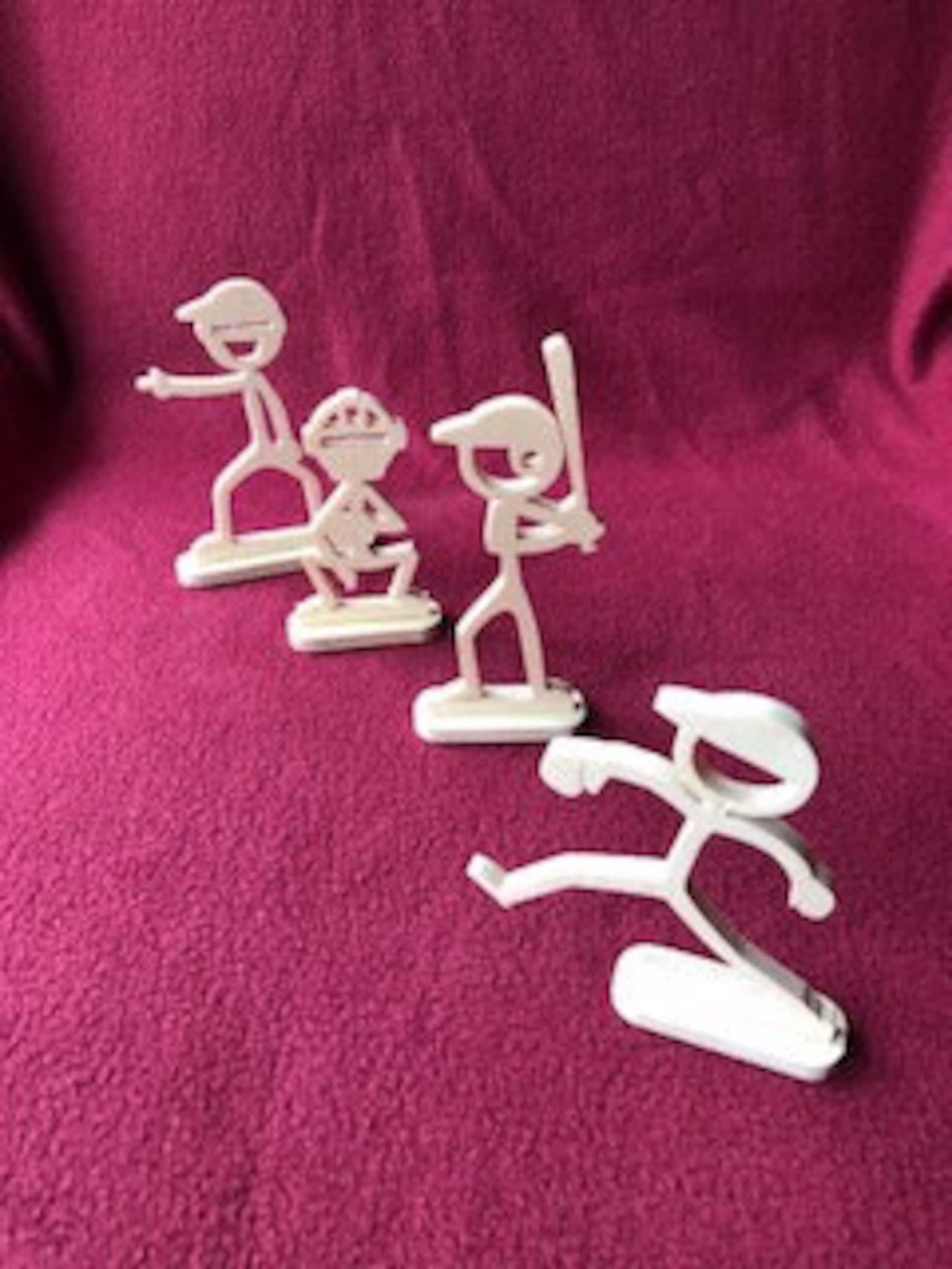Baseball Stick Figures Catcher Umpire Batter Pitcher - Etsy