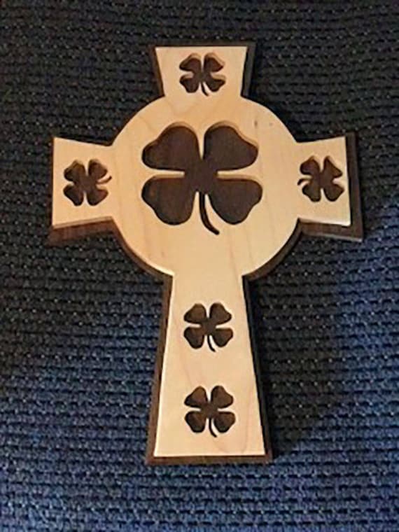 Shamrock Cross Four Leaf Clover Celtic Cross St. - Etsy