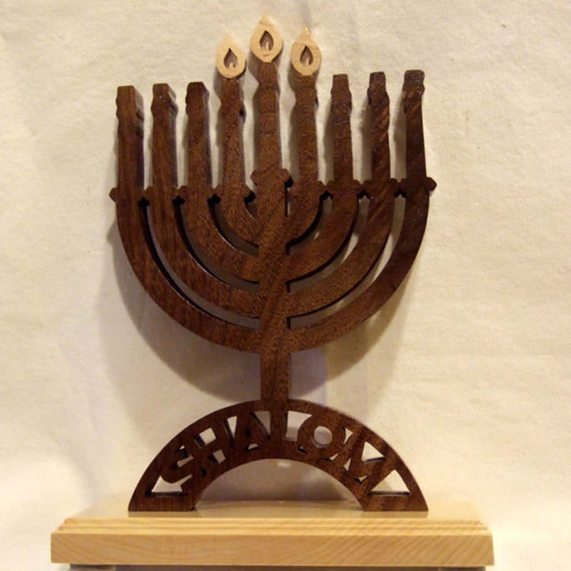 Wood Menorah - Etsy