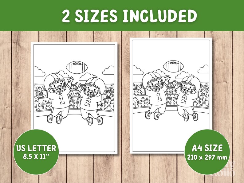 Football Coloring Pages for Kids MEGA BUNDLE, Big Game Day, Football ...