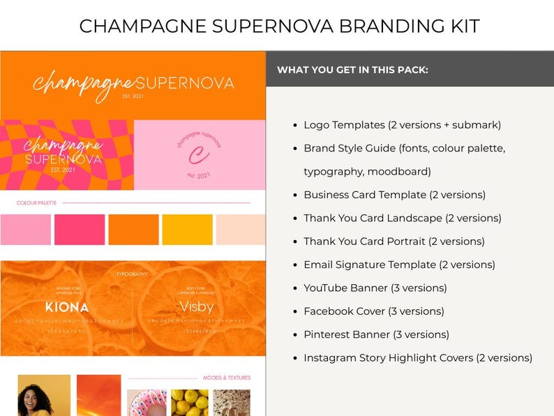 Canva Brand Kit Template | Bold Business Branding Bundle, Logo Suite ...