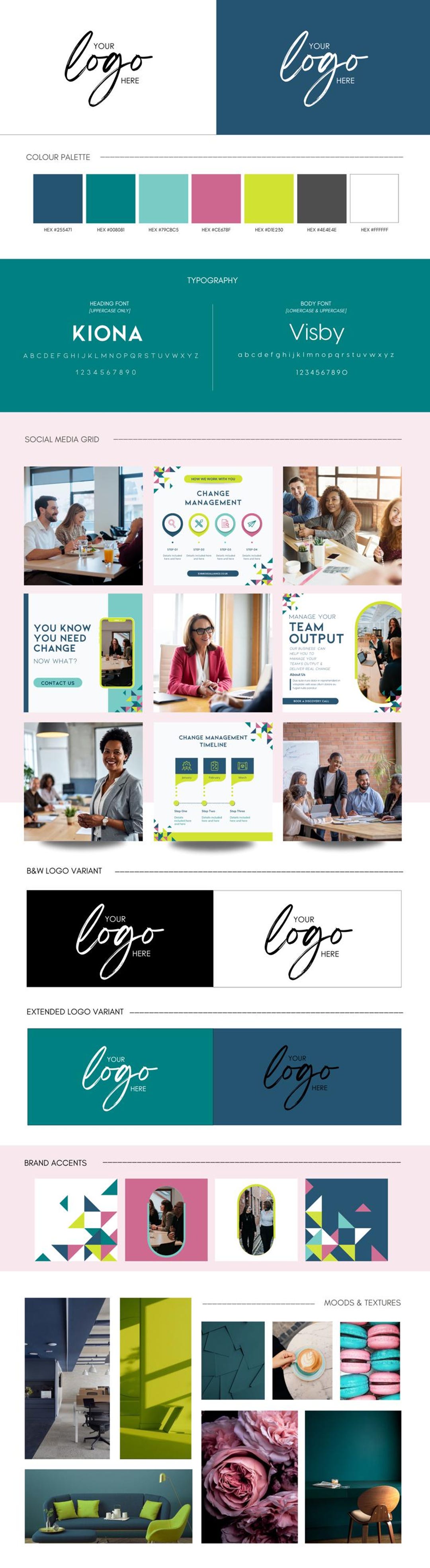 Custom Logo Design & Brand Style Guide | Social Media Graphics - Etsy