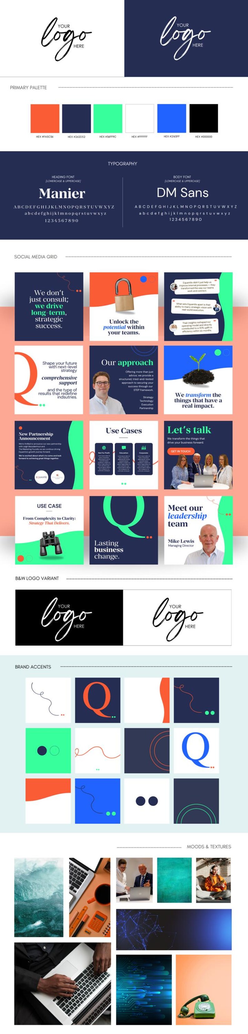 Custom Logo Design & Brand Style Guide | Social Media Graphics - Etsy