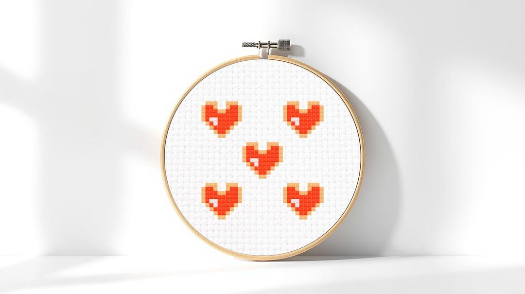 Heart Cookie Cross Stitch Pattern | Beginner Friendly (PDF Pattern) - Etsy