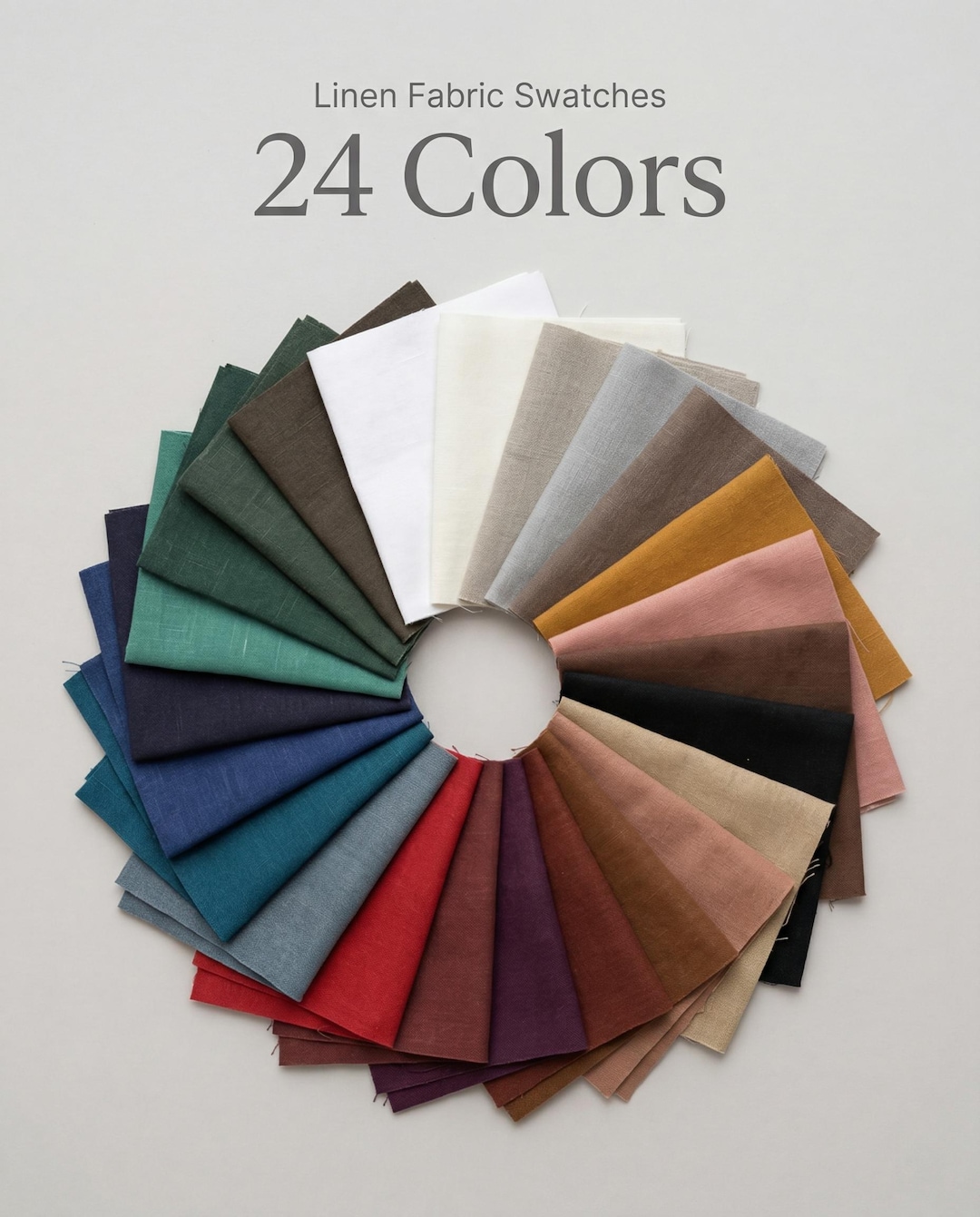 Linen Fabric Swatches, 6x6