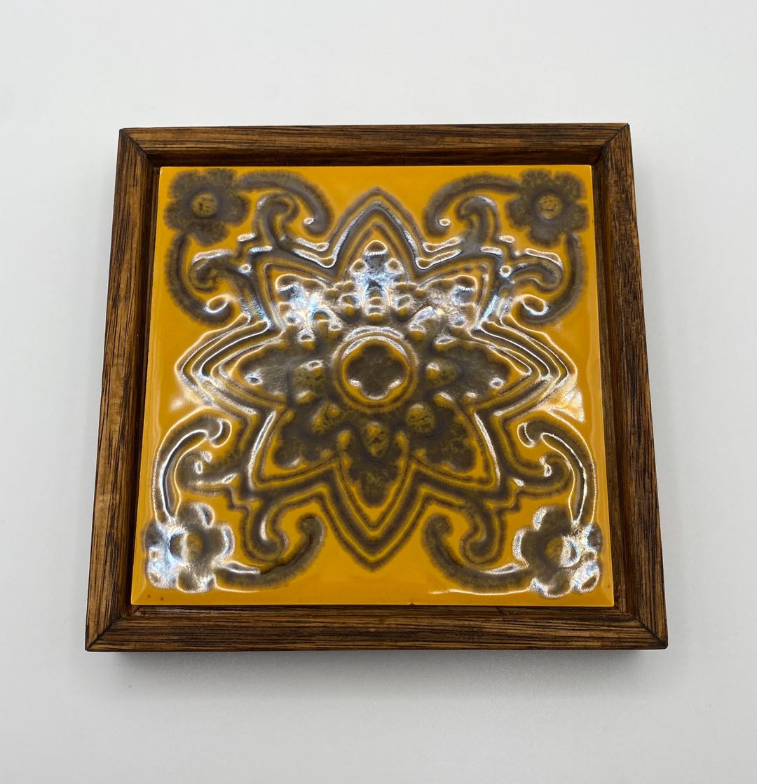 Vintage European Ceramic Tile Art (1970s) – Tasmanian Oak Floating ...
