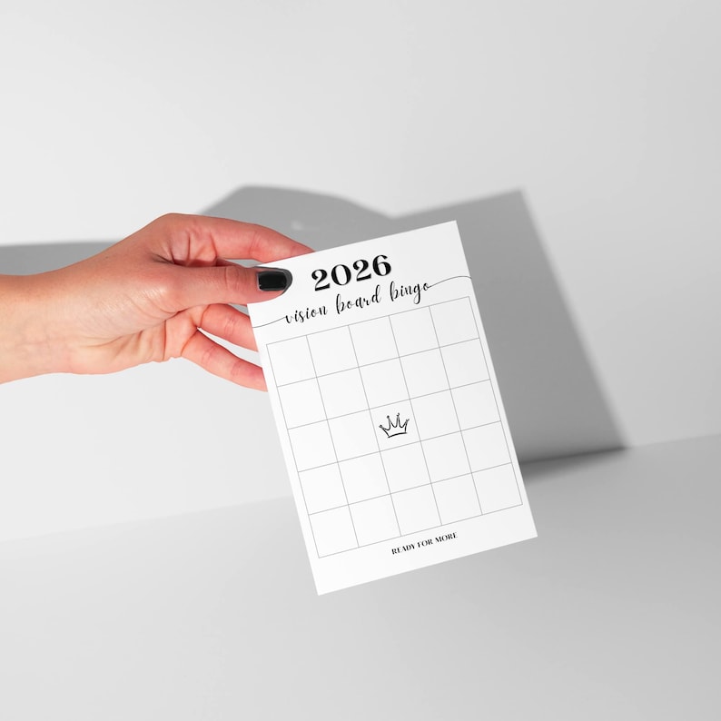 Vision Board Bingo 2026 Manifestation Bingo New Year Goals Resolution ...