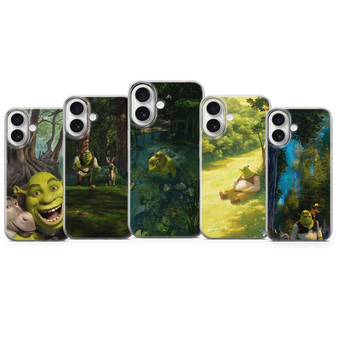Shrek Phone Case Cartoon Anime Style Cover for iPhone 17, 16, 15, 14 ...