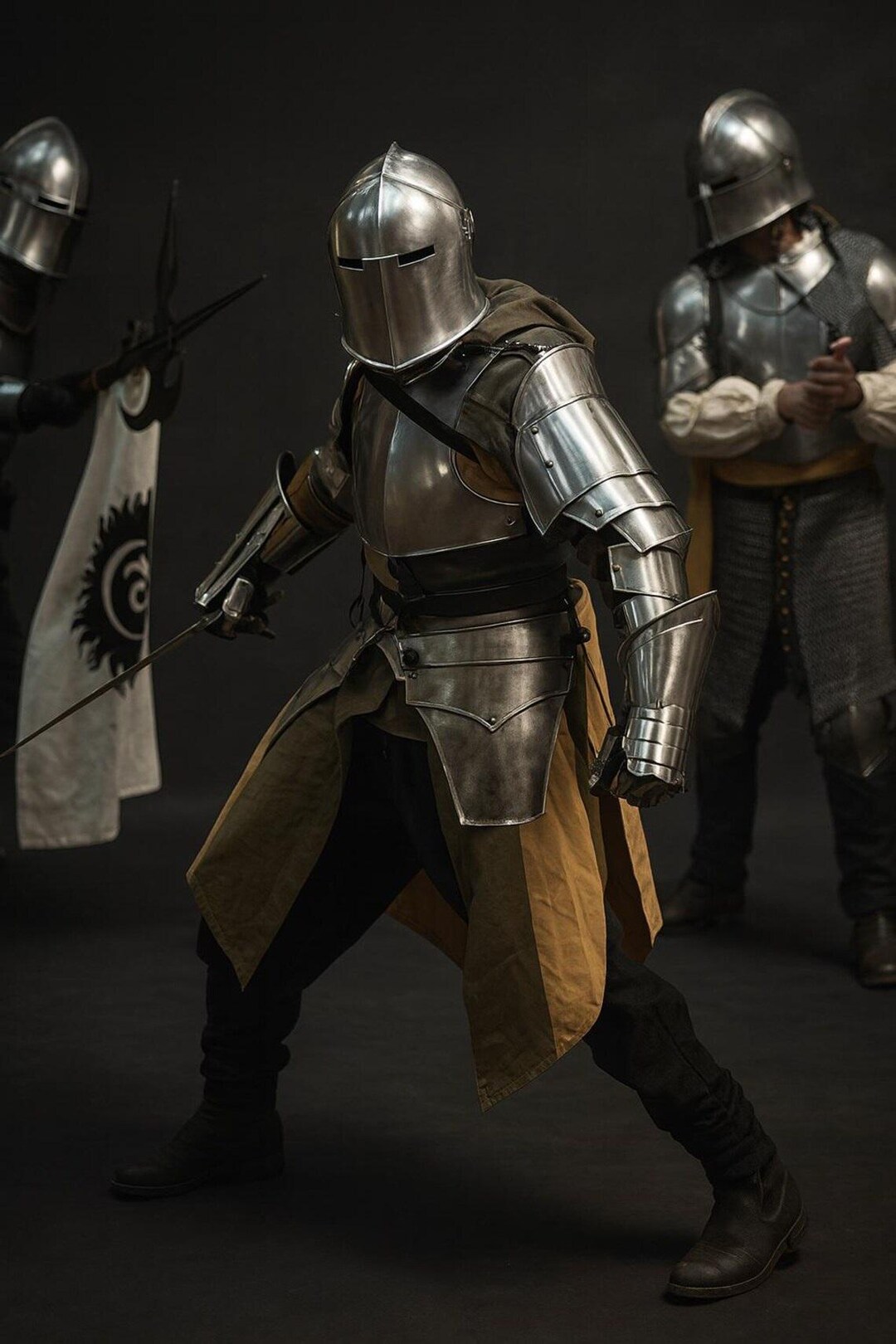 Medieval Full Steel Knight Armor Set | LARP Cosplay Suit | Handcrafted ...