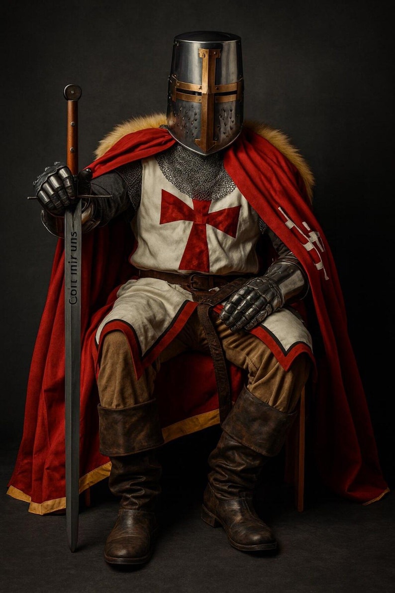 Medieval Knight Full Body Armor | 18 Gauge Steel Royal Templar Suit ...