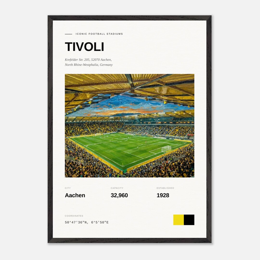 Iconic Football Stadiums Poster – Aachen | Printable Wall Art | Digital ...