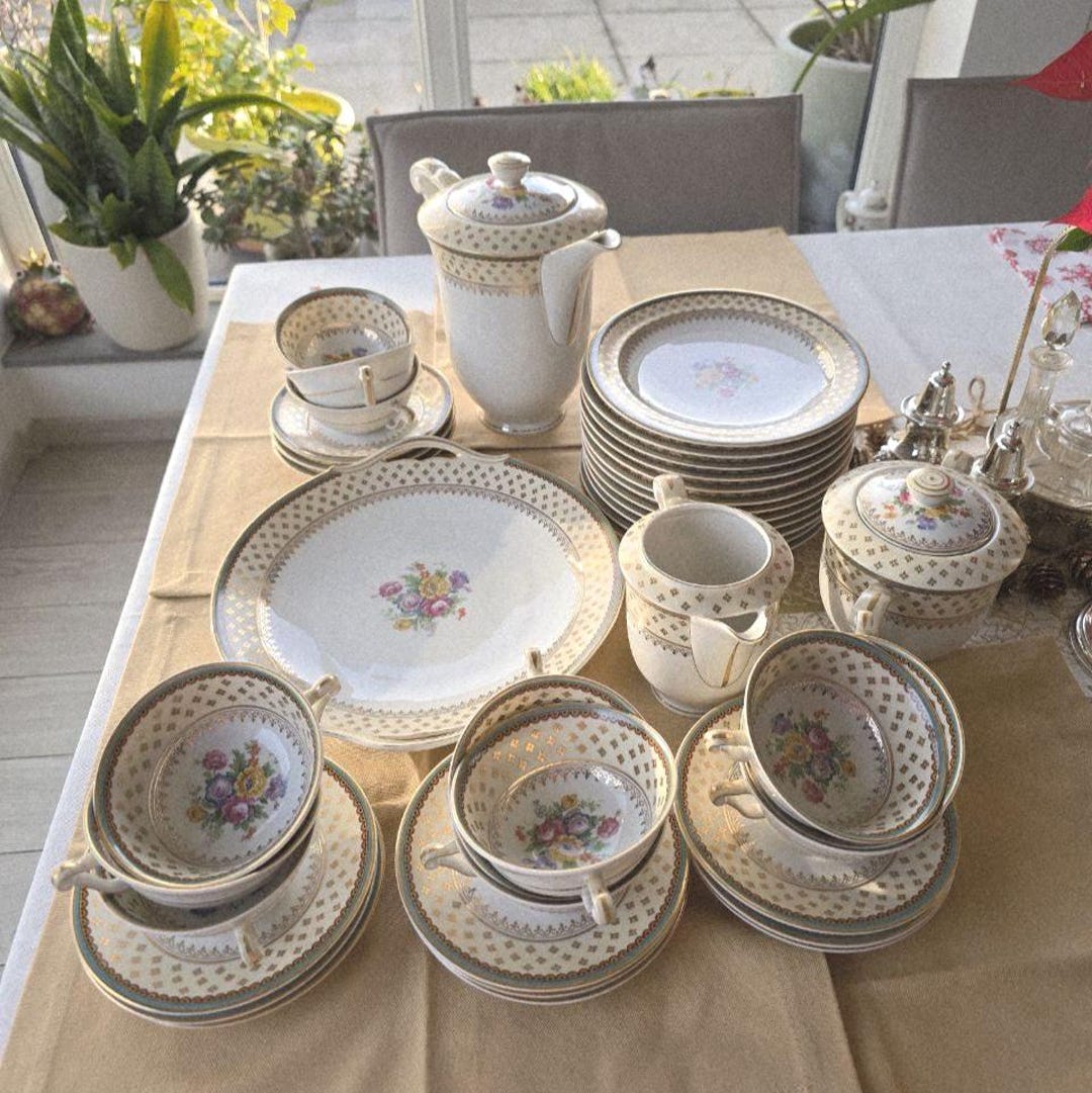 Vintage Raynaud & Co Limoges Coffee and Tea Service for 12 – French ...