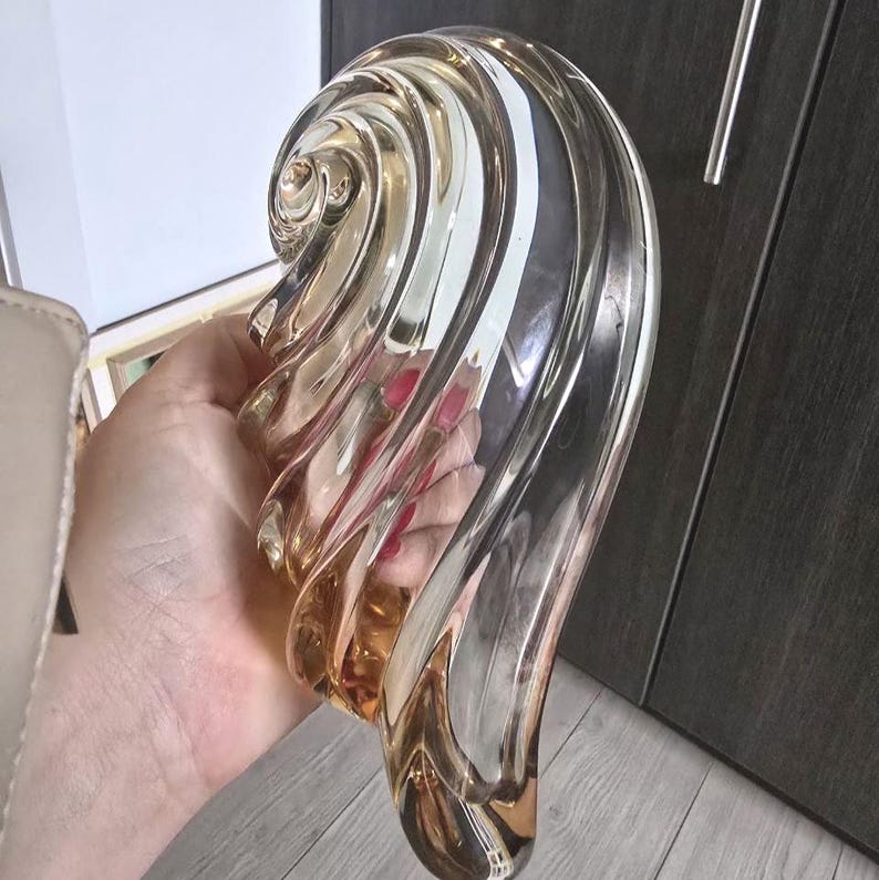 Vintage Walther Cristal Glass Jewelry Dish – Wave Shell Trinket Bowl ...