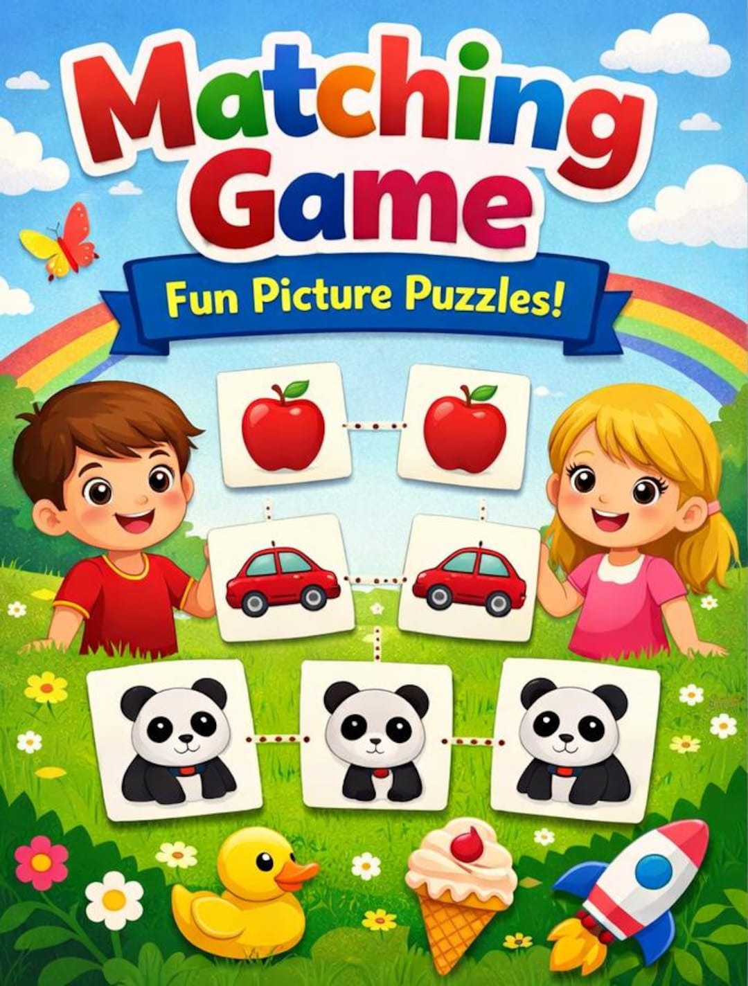 Animal Matching Worksheets for Preschool | Cute Picture Matching ...