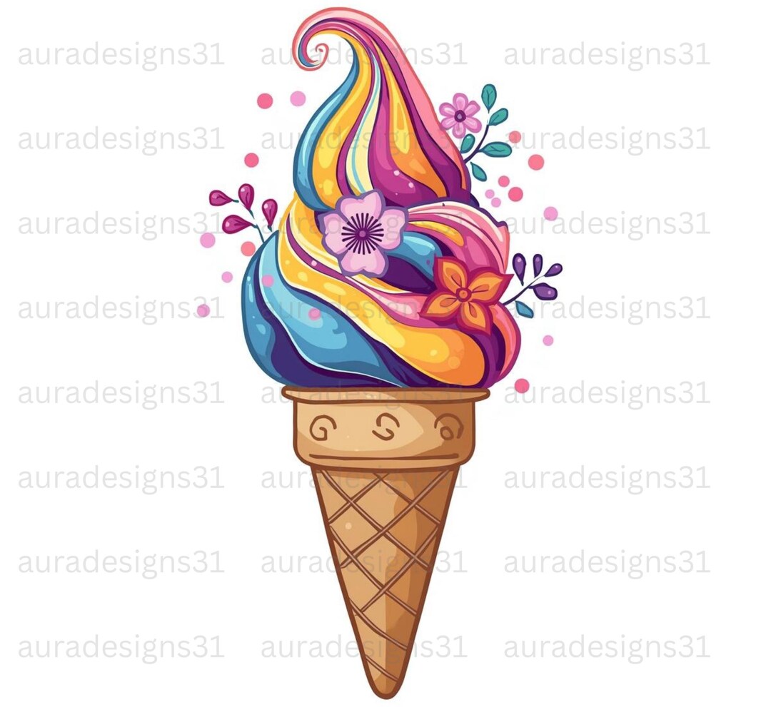 Printable Ice Cream Clip Art Digital Images - Etsy