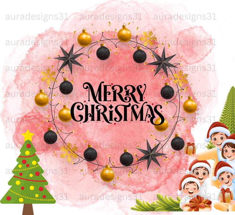 Printable Merry Christmas Clip Art Digital Download - Etsy