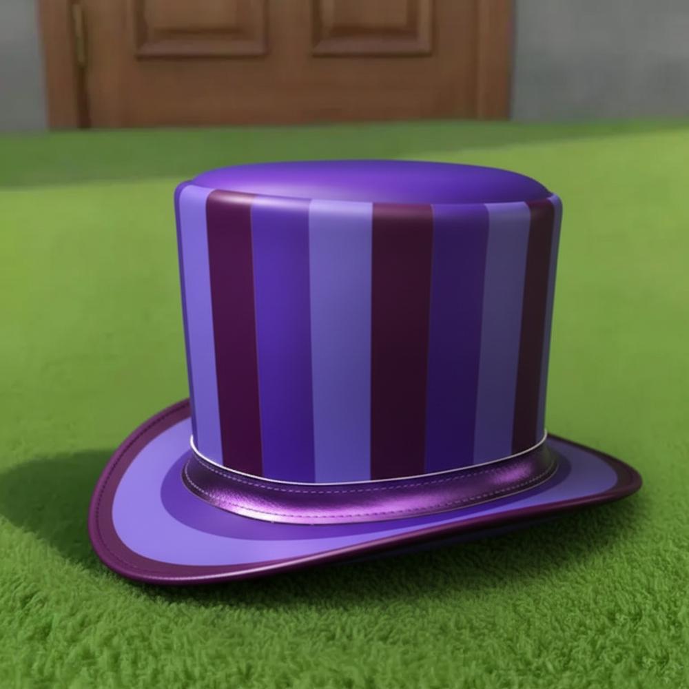 Handmade Purple Striped Top Hat Leather Steampunk Cosplay Festival ...