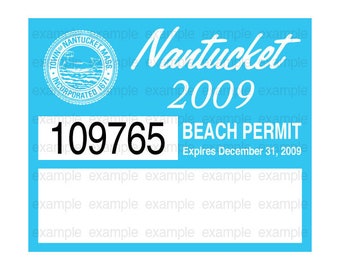 Nantucket Beach Permit Sticker Decal ACK 2000-2022 - Etsy