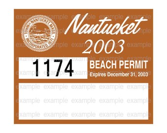 Nantucket Beach Permit Sticker Decal ACK 2000-2021 - Etsy