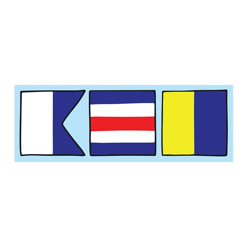 Nantucket ACK Nautical Flags Bumper Sticker - Etsy