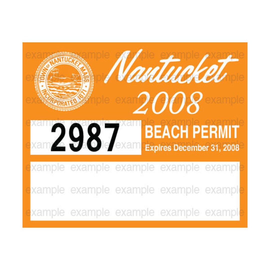 Nantucket Beach Permit Sticker Decal 2008 ACK - Etsy
