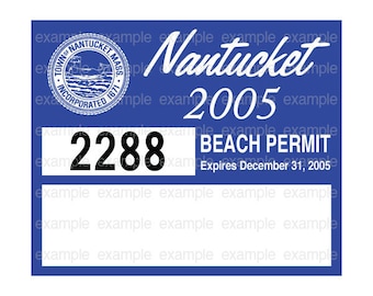 Nantucket Beach Permit Sticker Decal ACK 2000-2022 - Etsy