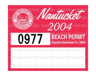 Nantucket Beach Permit Sticker Decal 2022 ACK - Etsy