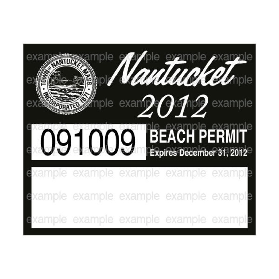 Nantucket Beach Permit Sticker Decal 2012 ACK - Etsy