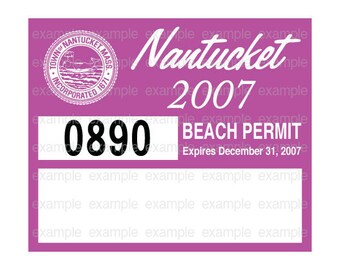 Nantucket Beach Permit Sticker Decal ACK 2000-2022 - Etsy