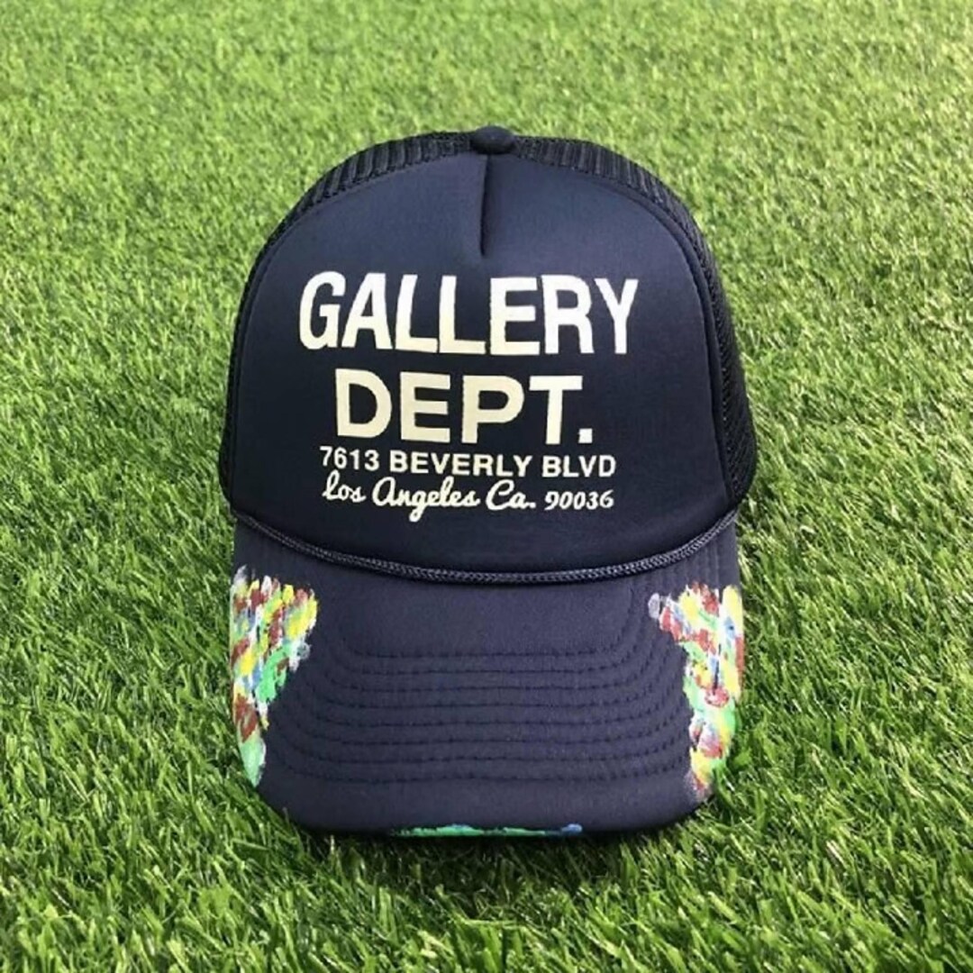 Gallery Dept Hat Black Trucker Hat With Yellow Text | Distressed Paint ...
