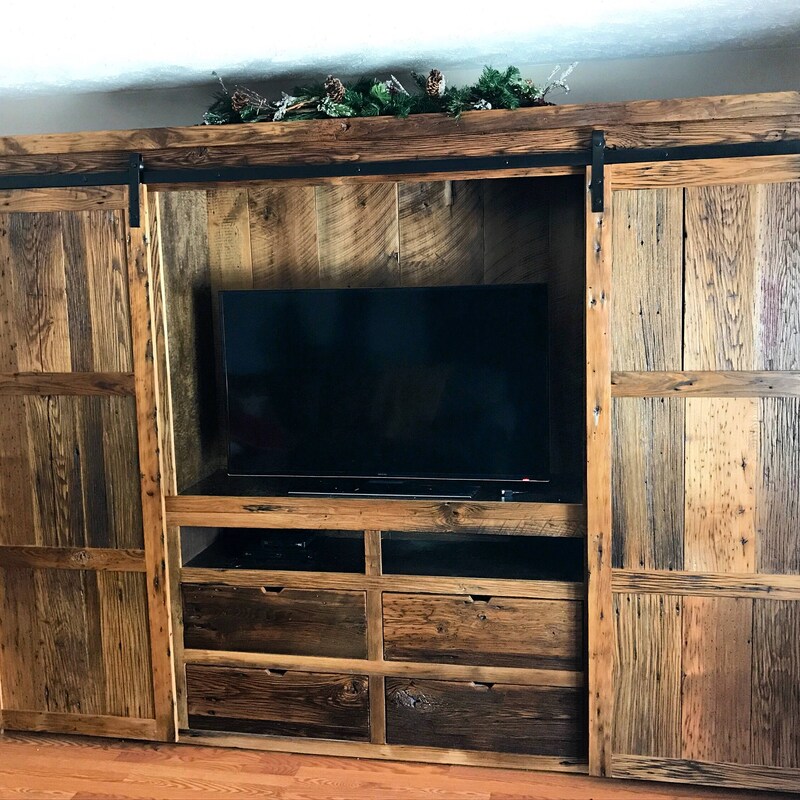 Rustic Media Center - Etsy