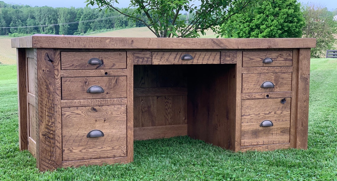 Oak Desk | Etsy