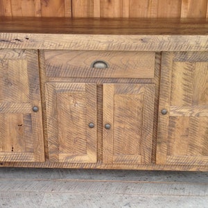 Solid Oak Island With Top Overhang for Seating: 80" Handcrafted Storage ...