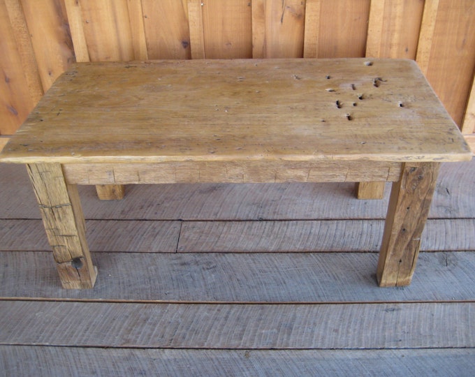 Reclaimed Wormy Chestnut Coffee Table - Etsy