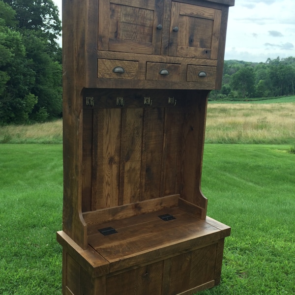 Rustic Hall Tree - Etsy